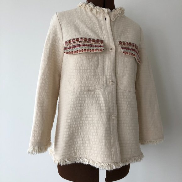 Zara | Jackets & Coats | Trf Outerwear Zara Cream Shacket Size M | Poshmark